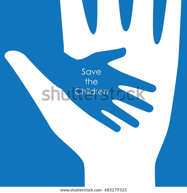 Helping Hands Children Concept Background Logo: vector de stock (libre ...