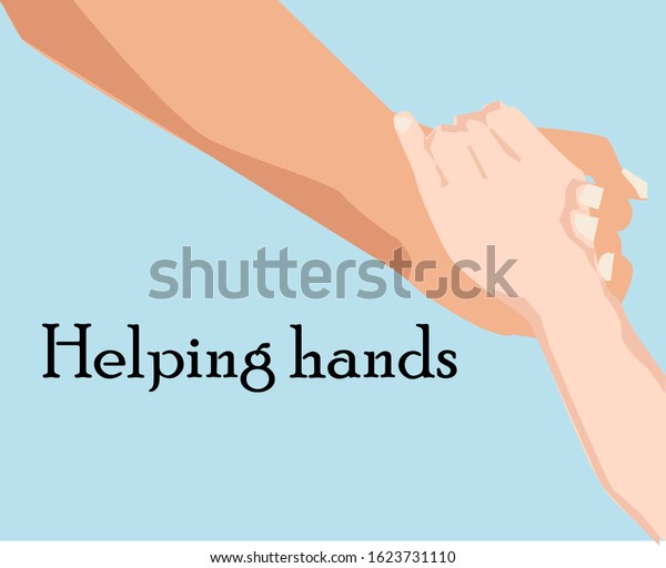 Helping Hands Concept Vector Illustration Stock Vector (Royalty Free ...
