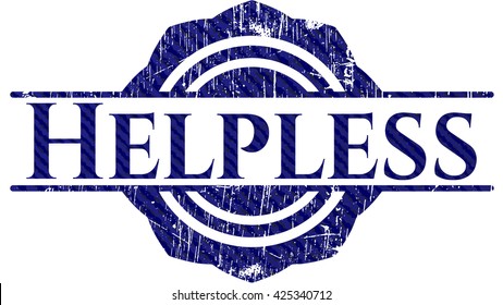 Helpless Emblem Jean Texture Stock Vector (Royalty Free) 425340712 ...