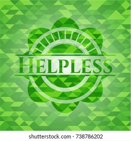 Helpless Green Emblem Mosaic Background Stock Vector (Royalty Free ...