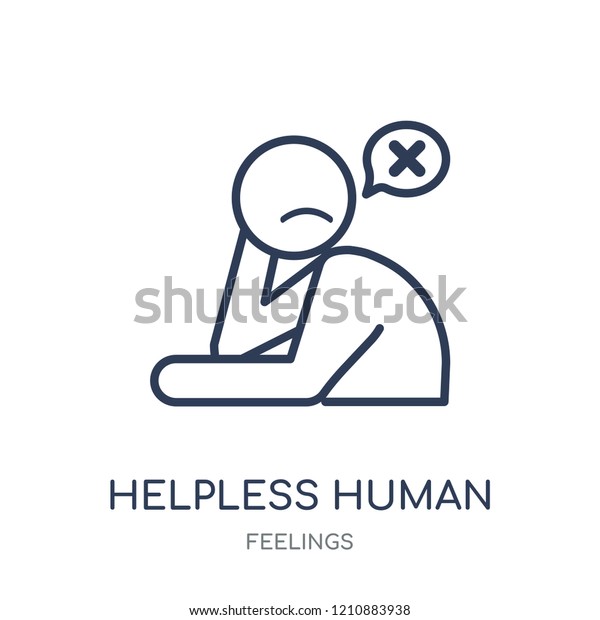 Helpless Human Icon Helpless Human Linear Stock Vector (Royalty Free ...