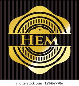 Hem Golden Emblem Stock Vector (Royalty Free) 1234697986 | Shutterstock