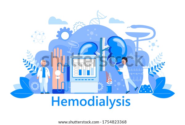 Hemodialysis Concept Vector Method Extrarenal Blood Stock Vector ...