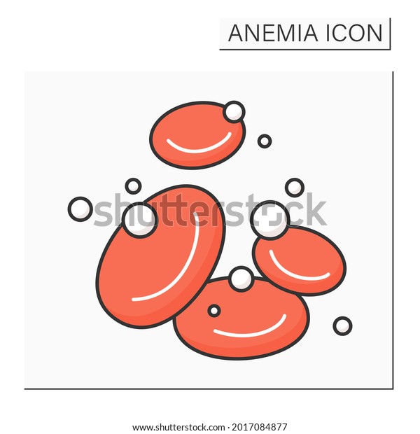 Hemoglobin Color Icon Protein Responsible Transporting Stock Vector ...
