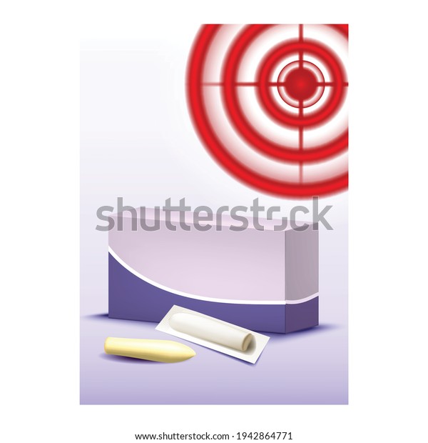 Hemorrhoids Suppositories Poster Vector Treatment Suppositories Stock ...