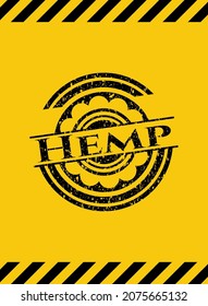 Hemp Inside Warning Sign Black Grunge Stock Vector (Royalty Free ...