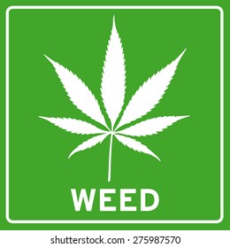 Hemp Leaf Sign Weed Stock Vector (Royalty Free) 275987570