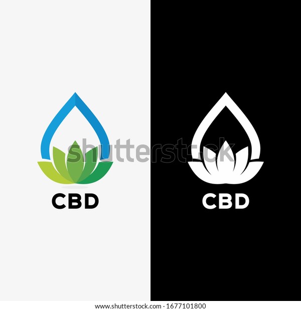 Hemp Oil Logo Vector Template Cbd Stock Vector (Royalty Free) 1677101800