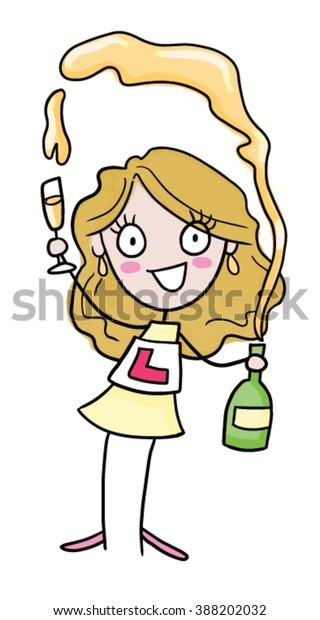 Hen Do Girl Stock Vector (Royalty Free) 388202032