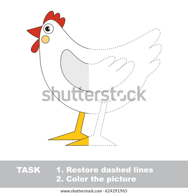 Hen Dot Dot Educational Game Kids Stock Vector (Royalty Free) 624291965 ...