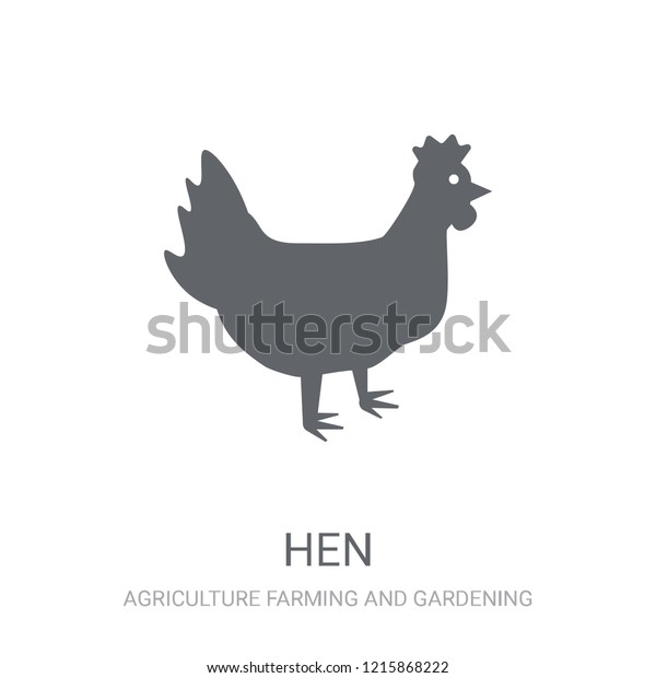 Hen Icon Trendy Hen Logo Concept Stock Vector (Royalty Free) 1215868222 ...