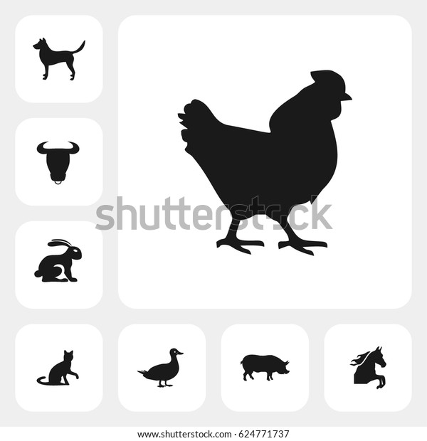 Hen Icon Vector Sign Symbol On Stock Vector (Royalty Free) 624771737