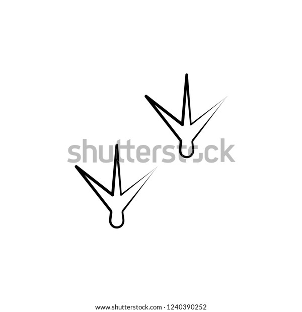 Hen Tracks Icon Element Animal Track Stock Vector (Royalty Free ...