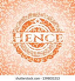 Hence Orange Mosaic Emblem Vector Illustration Stock Vector (Royalty ...