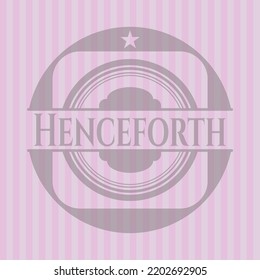 Henceforth Pink Emblem Flat Design Stock Vector (Royalty Free ...