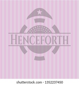 Henceforth Realistic Pink Emblem Stock Vector (Royalty Free) 1352237450 ...