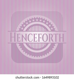 Henceforth Retro Style Pink Emblem Vector Stock Vector (Royalty Free ...