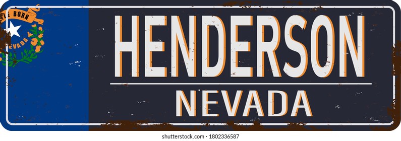 Henderson Nevada Road Sign Vector Illustration Stock Vector (Royalty ...