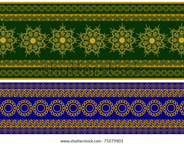 Henna Border Design Elaborate Design Easily Stock Vector (Royalty Free ...