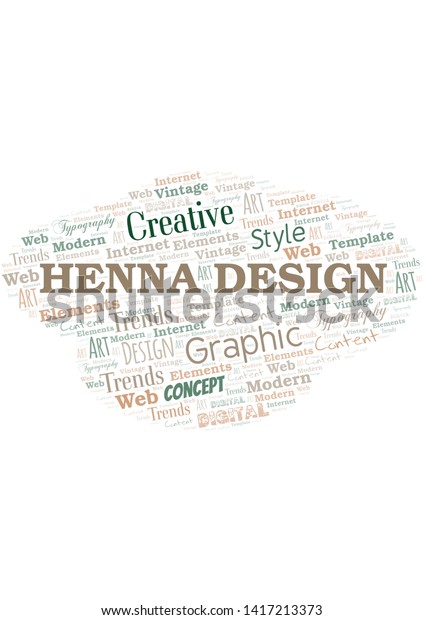 Henna Design Word Cloud Wordcloud Made Stock Vector (Royalty Free ...