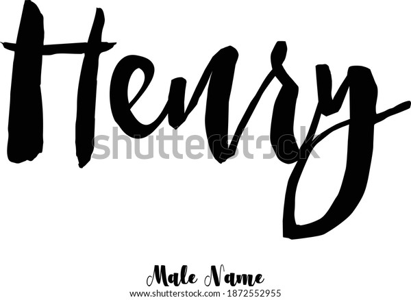 Henry-Male Name Bold Curserybe Typeface 텍스트 스톡 벡터(로열티 프리) 1872552955 ...