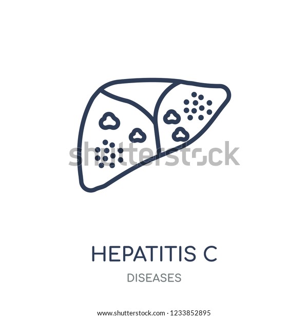 Hepatitis C Icon Hepatitis C Linear Stock Vector (Royalty Free) 1233852895