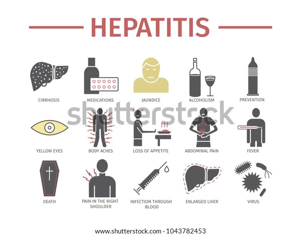 Hepatitis Icon Infographics Vector Signs Web Stock Vector (Royalty Free ...