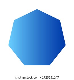 Vector Isolated Blue Simple Heptagon On Stock Vector (Royalty Free ...