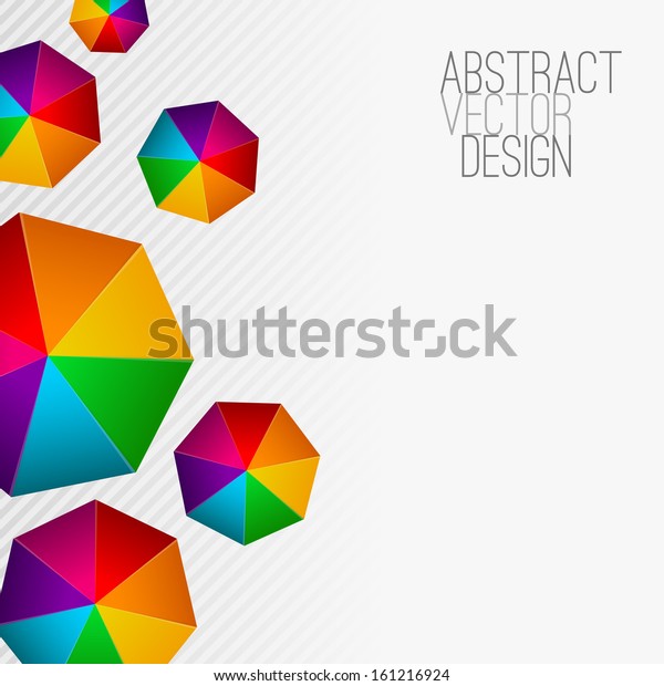 Heptagon Modern Abstract Colorful Background Stock Vector (Royalty Free ...
