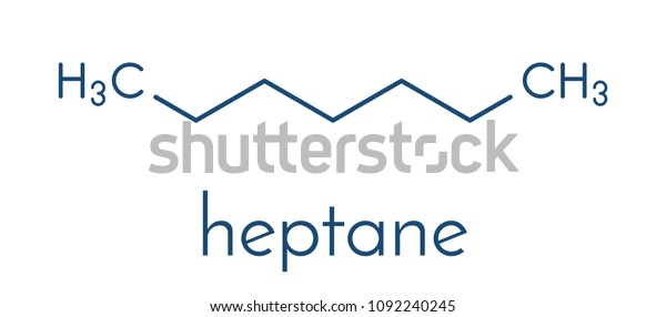 Heptane Nheptane Alkane Molecule Skeletal Formula Stock Vector (Royalty ...