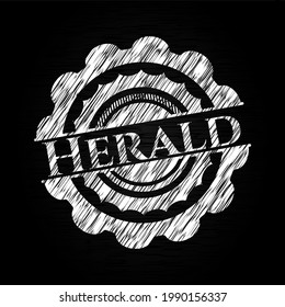 Herald Chalk Emblem Vector Illustration Detailed Stock Vector (Royalty ...