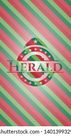 Herald Christmas Emblem Background Vector Illustration Stock Vector ...