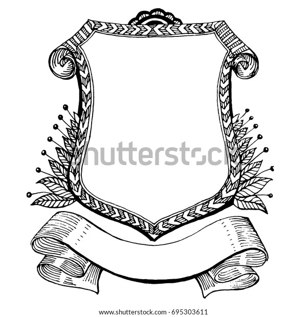 Heraldic Coat Arms Ribbon Vector Format Stock Vector (Royalty Free ...