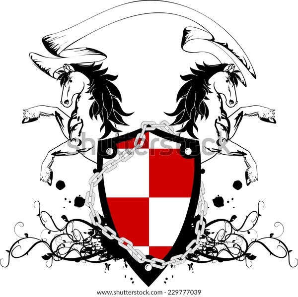 Heraldic Horse Coat Arms Crest Vector Stock Vector (Royalty Free ... Heraldic Horse Coat Arms Crest Vector Stock Vector (Royalty Free ...