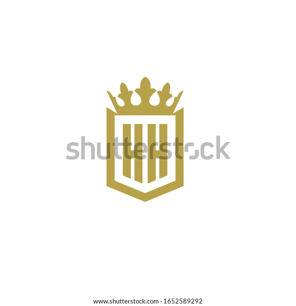 Heraldic Letter H Monogram Elegant Minimal Stock Vector (Royalty Free ...