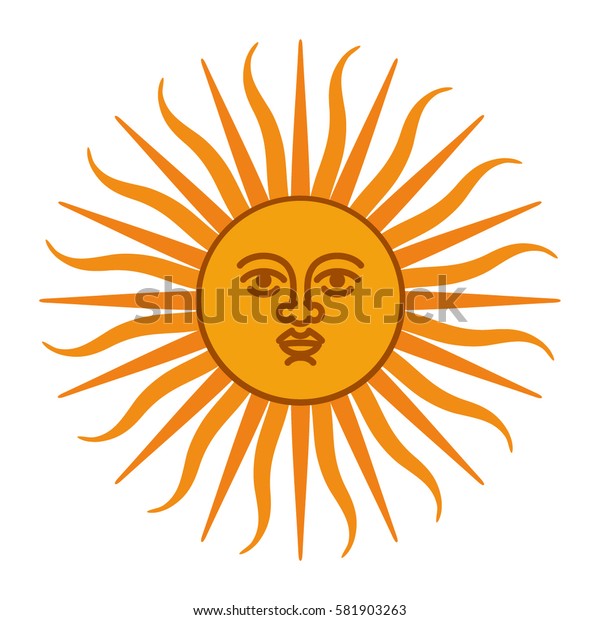 Heraldic Sun Old Style Symbol Vector: vector de stock (libre de ...