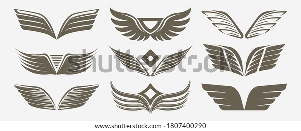 Heraldic Wing Stylized Heraldic Winged Ornate Stock Vector (Royalty ...