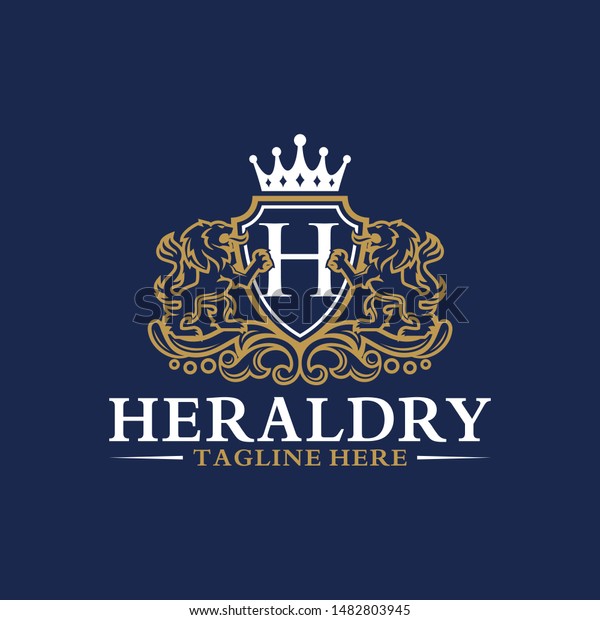 Heraldry Logo Collection Vector Template Stock Vector (Royalty Free ...