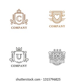 Heraldry Logo Design Template Stock Vector (Royalty Free) 1315796825 ...