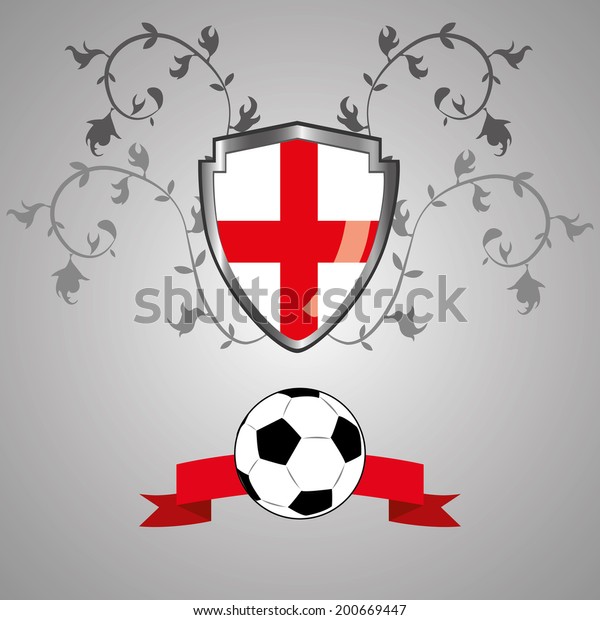 Heraldry Shield England Flag Soccer Ball Stock Vector (Royalty Free ...
