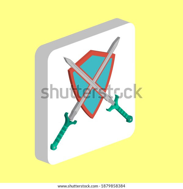 Heraldry Simple Vector Icon Illustration Symbol Stock Vector (Royalty ...
