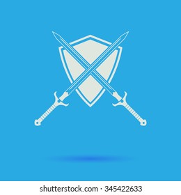 Heraldry White Flat Vector Simple Icon Stock Vector (Royalty Free ...