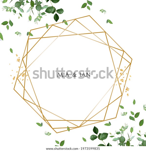 Herbal Minimalist Vector Frame Hand Painted Stock Vector (Royalty Free ...