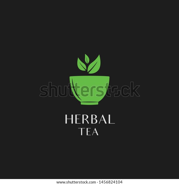 Herbal Tea Logo Design Simple Illustration Stock Vector (Royalty Free ...