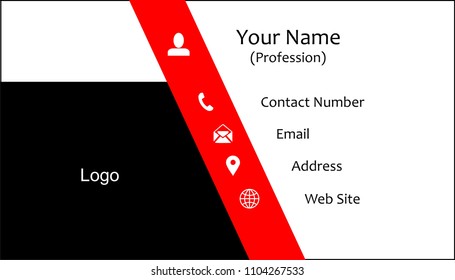 Here Template Business Card Stock Vector (Royalty Free) 1104267533 ...