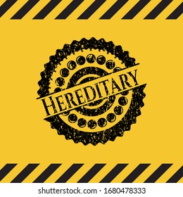 Hereditary Black Grunge Emblem Inside Yellow Stock Vector (Royalty Free ...