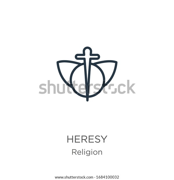 Heresy Icon Thin Linear Heresy Outline: เวกเตอร์สต็อก (ปลอดค่าลิขสิทธิ์ ...