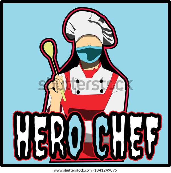 Hero Chef Vector Illustration Animation Logos Stock Vector (Royalty ...
