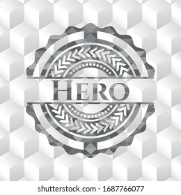 Hero Grey Emblem Cube White Background Stock Vector (Royalty Free ...