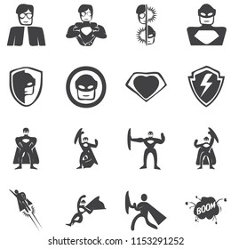 Superhero Icons Vector Stock Vector (Royalty Free) 474109429 | Shutterstock